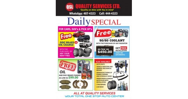 Quality Services Limited Specials | Go2fete.com